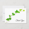 Green English Ivy Vine Thank You Invitation | Zazzle