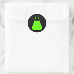 Green Erlenmeyer Flask Sticker | Zazzle