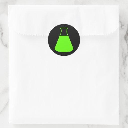 Green Erlenmeyer Flask Sticker | Zazzle