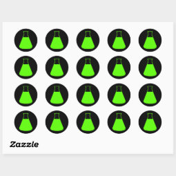 Green Erlenmeyer Flask Sticker | Zazzle
