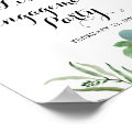 Green Eucalyptus Foliage Engagement Welcome Poster | Zazzle