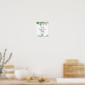 Green Eucalyptus Foliage Engagement Welcome Poster | Zazzle