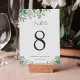 Green Eucalyptus Leaves 5x7 Table Number Card | Zazzle