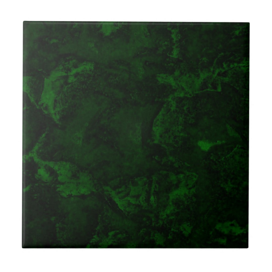 Green fake malachite tile | Zazzle