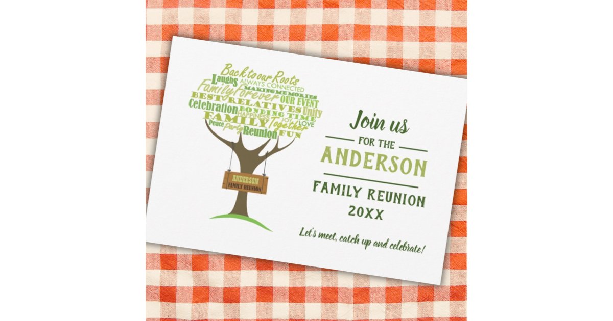 Green Family Reunion Save the Date Invitation | Zazzle
