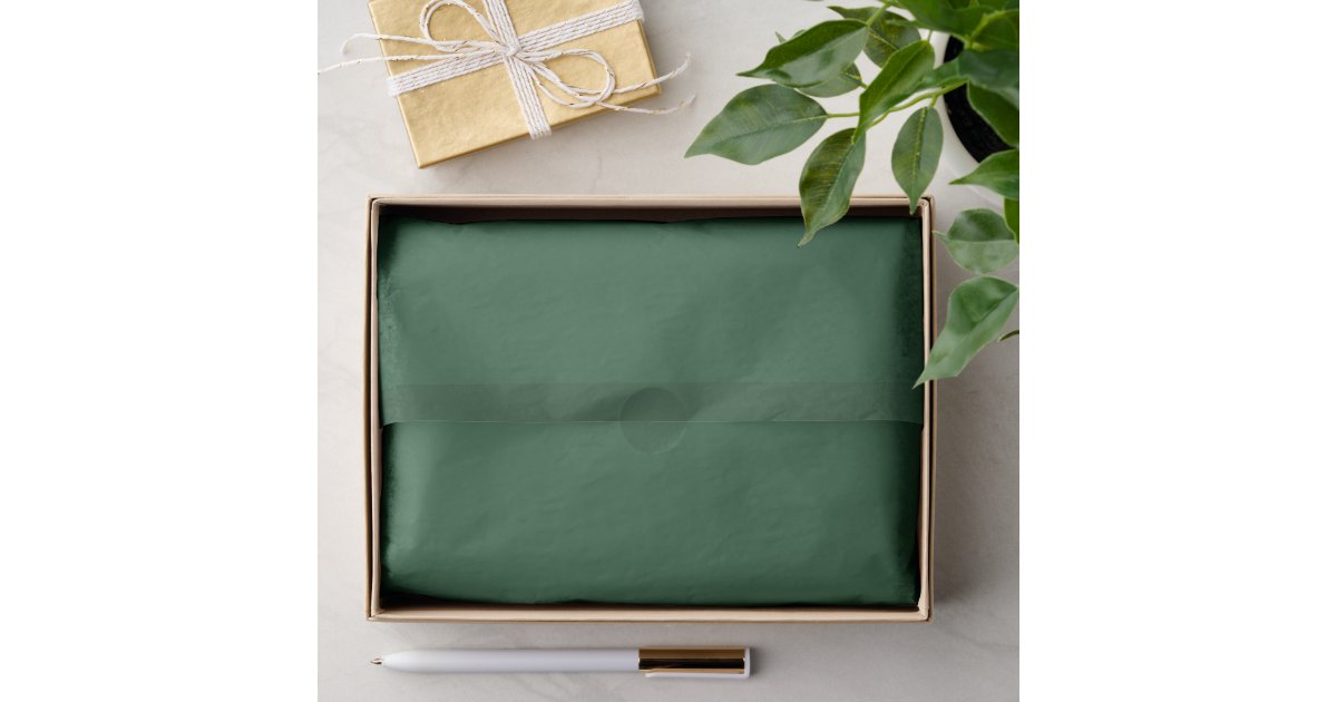 Green Festive Christmas Solid Color Tissue Paper | Zazzle