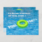 Green Floatie Pool Party Invitation | Zazzle