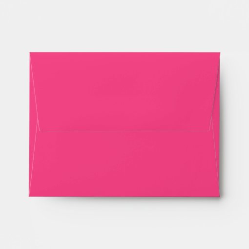 Green Floral and Hot Pink Wedding RSVP A2 Envelope | Zazzle