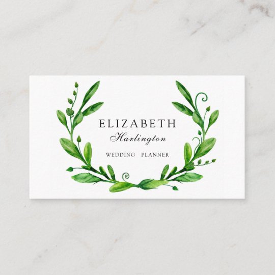 Green floral. Botanical greenery card. Garden Business Card | Zazzle.com