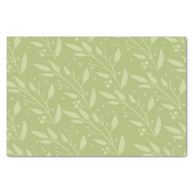 Green Floral Tissue Paper | Zazzle