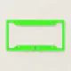 Green Fluorescent Neon Monogram License Plate Frame | Zazzle