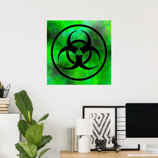 Green Fog Biohazard Symbol Poster | Zazzle