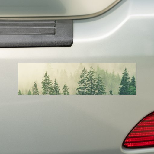 Green Foggy Rocky Mountains Colorado USA Adventure Bumper Sticker | Zazzle