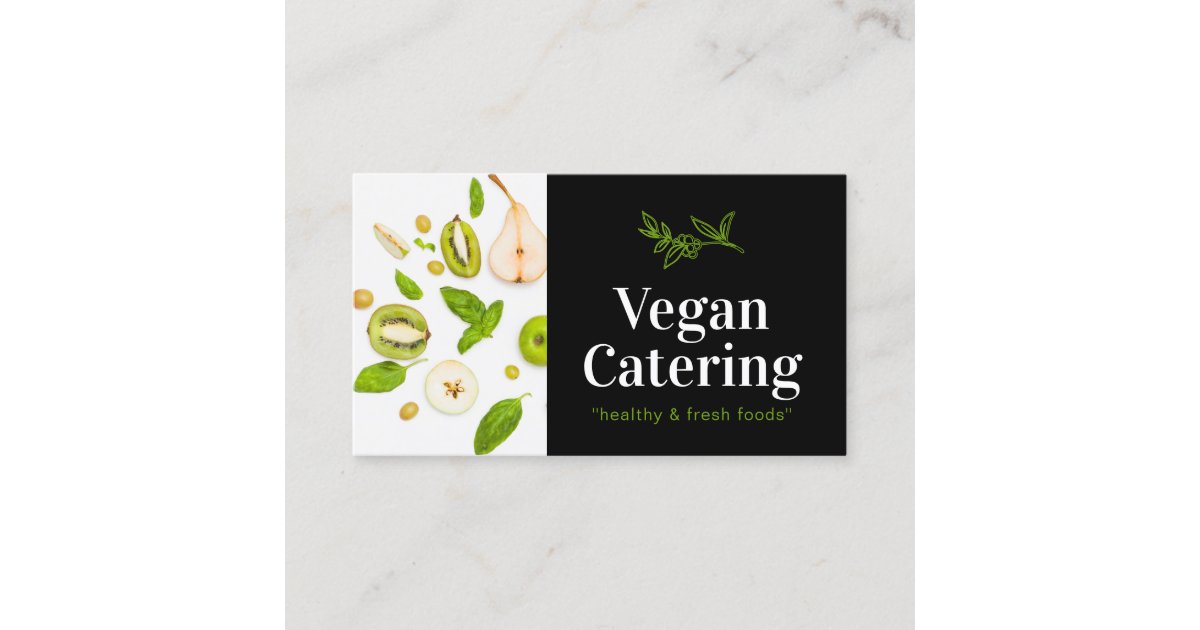 Green Food Healthy Nutrition Organic Vegan Bakery Business Card | Zazzle