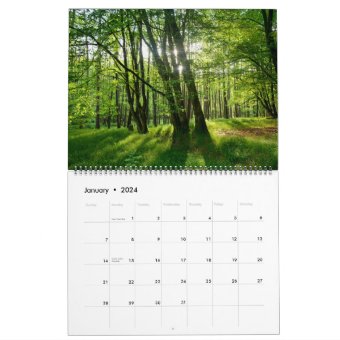 green forest calendar | Zazzle
