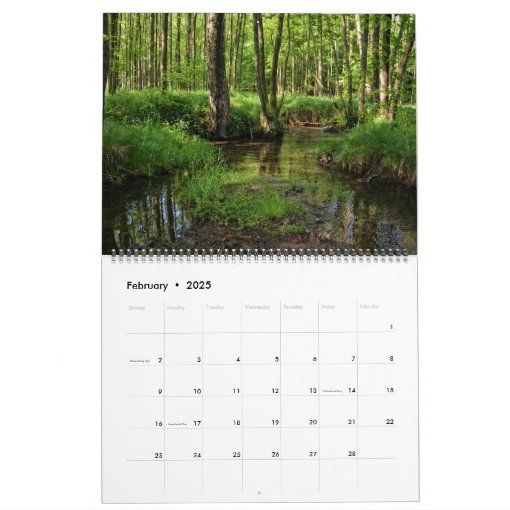 green forest calendar | Zazzle