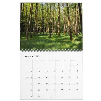 green forest calendar | Zazzle