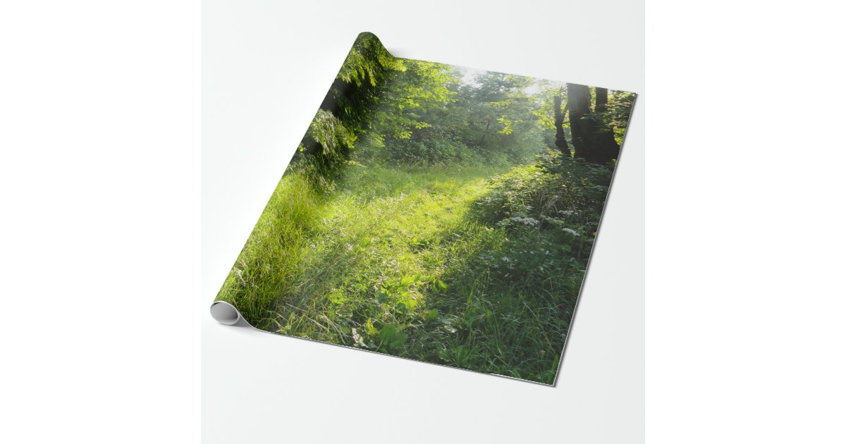 Green Forest Meadow Wrapping Paper | Zazzle