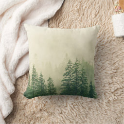 Green Forest Throw Pillow | Zazzle