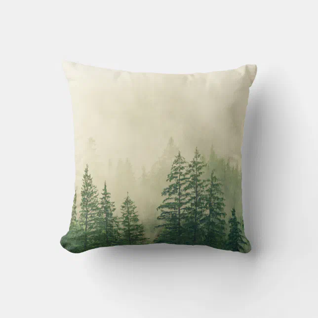 Green Forest Throw Pillow | Zazzle