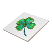 Green Four Leaf Clover Ceramic Tile | Zazzle
