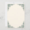 Green Frame Ornate Cream Islamic Muslim Wedding Invitation | Zazzle