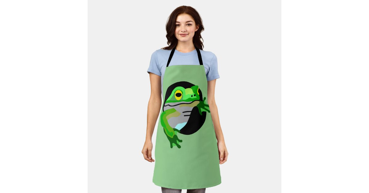 Green Frog Apron | Zazzle