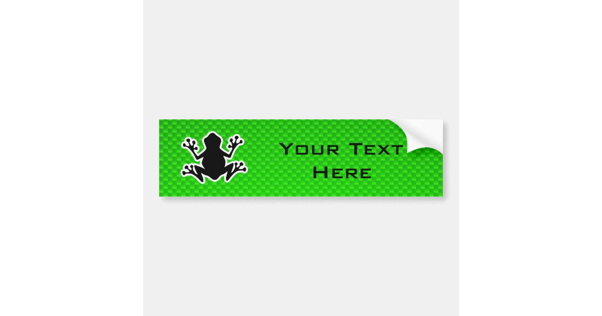 Green Frog Bumper Sticker | Zazzle