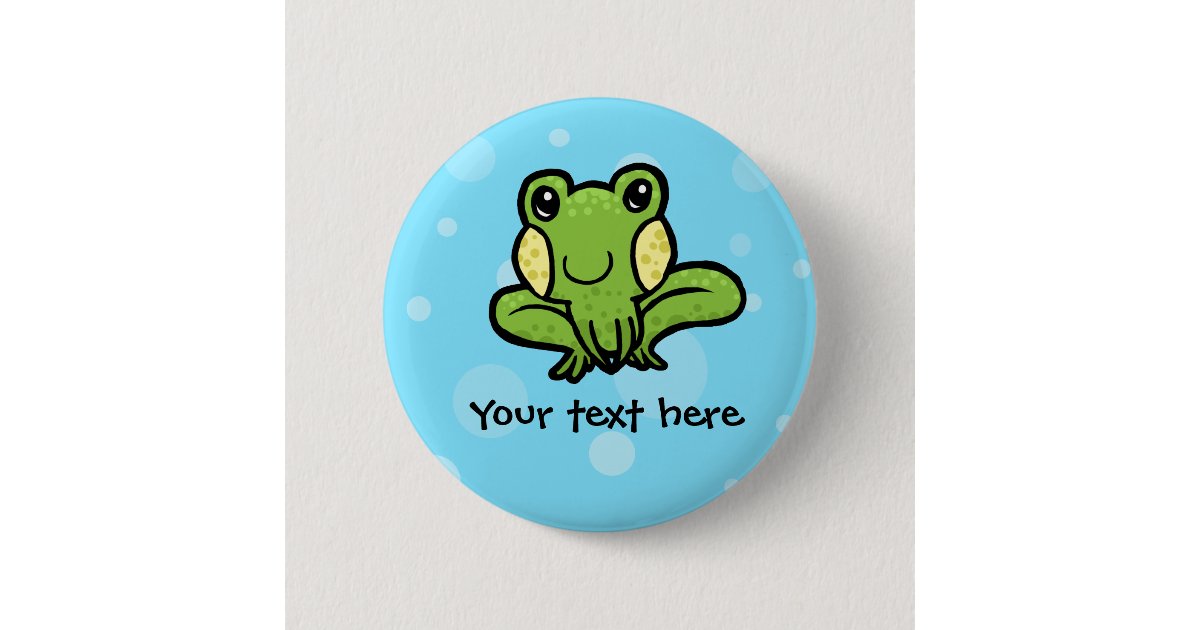 Green frog customisable button badge | Zazzle.com Green frog customisable button badge | Zazzle.com