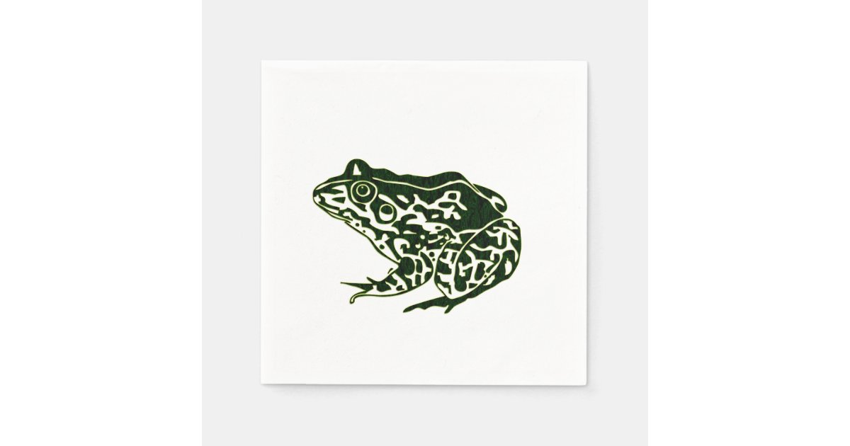 Green Frog Paper Napkins | Zazzle