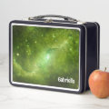 Green Galaxy In Space Metal Lunch Box | Zazzle