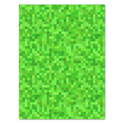 Green Gamer Pixels | Birthday Party Tissue Paper | Zazzle