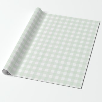 Green Gingham Wrapping Paper | Zazzle