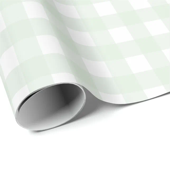 Green Gingham Wrapping Paper | Zazzle