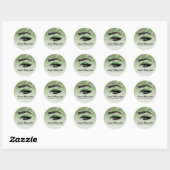 Green glam lashes eyes | makeup artist classic round sticker | Zazzle
