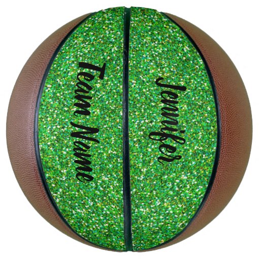 Green Glitter Basketball | Zazzle