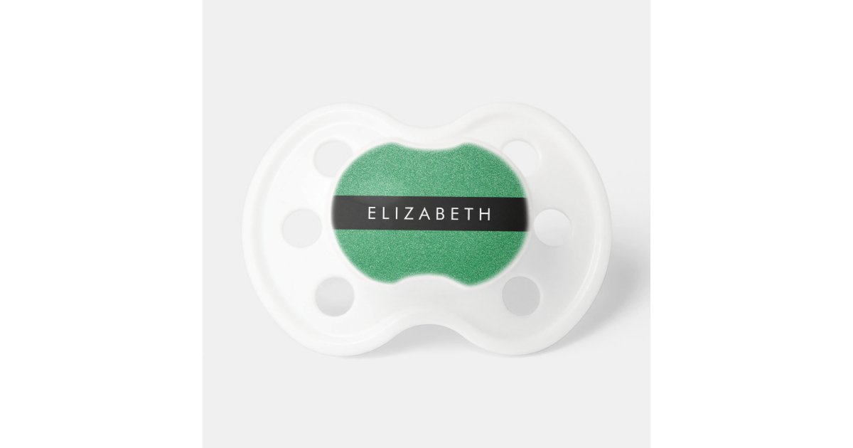 Green Glitter, Glitter Background, Your Name Pacifier | Zazzle