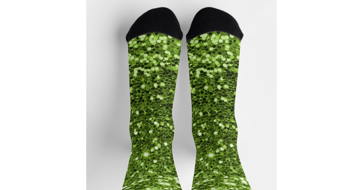 Green Glitter Socks | Zazzle