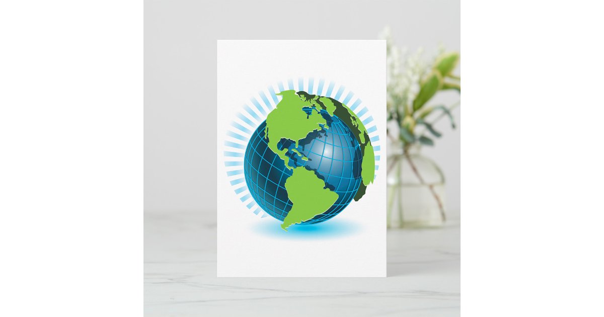 Green Globe Invitation | Zazzle