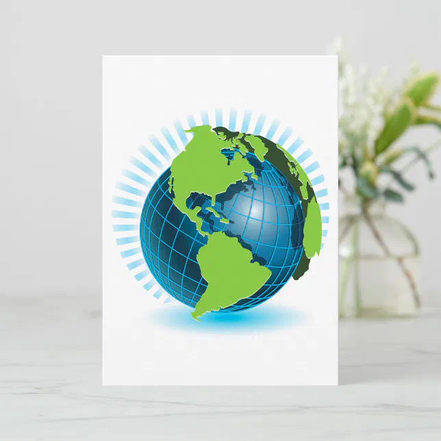 Green Globe Invitation | Zazzle