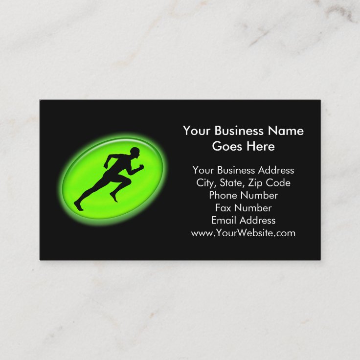 Green Glow Fitness and Personal Training Logo Business Card | Zazzle