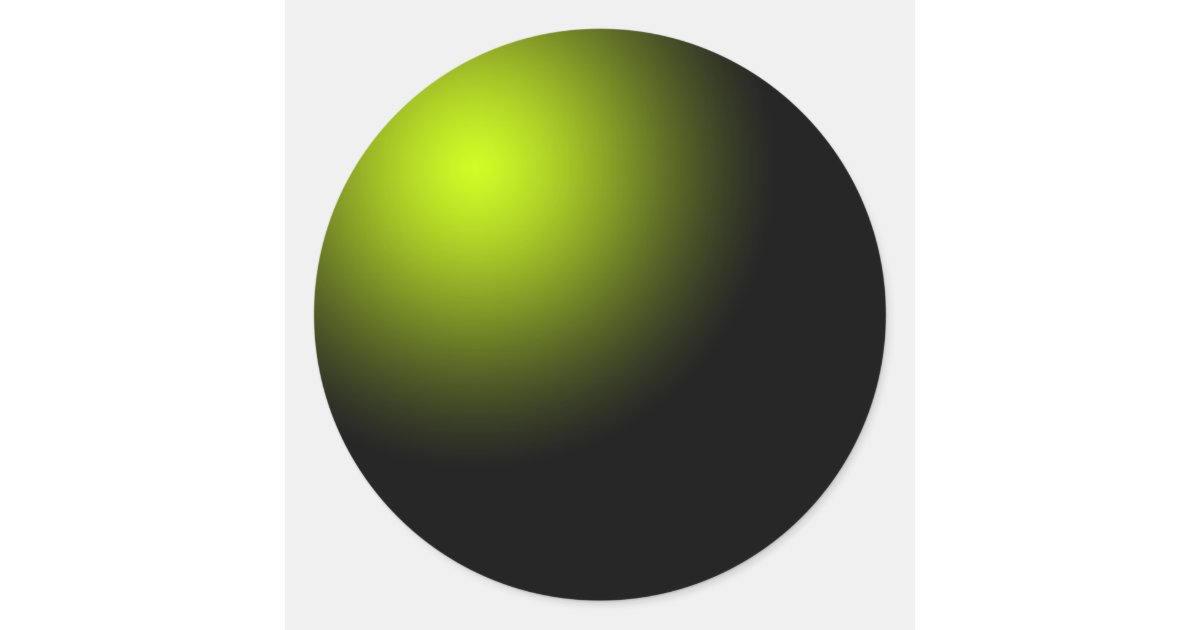 Green Glowing Orb Classic Round Sticker | Zazzle