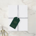 Green & Gold Branded Business Logo Package Gift Tags | Zazzle