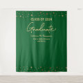 Green Gold Class 2024 backdrop graduation Custom | Zazzle