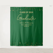 Green Gold Class 2024 backdrop graduation Custom | Zazzle