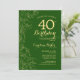Green Gold Floral 40th Birthday Party Invitation | Zazzle