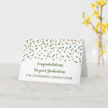 Green Gold Goddaughter Congratulations Graduation Card | Zazzle