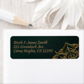 Green & Gold Moroccan Arabian Nights Wedding Label | Zazzle