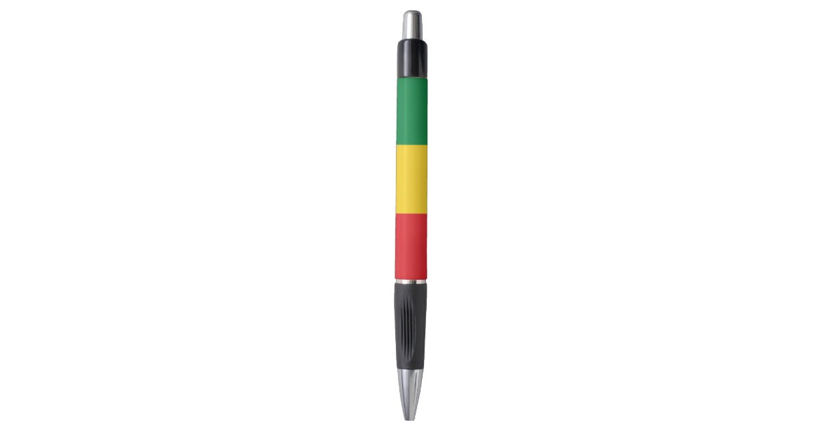Green, Gold (Yellow) and Red Colors Flag Pen | Zazzle