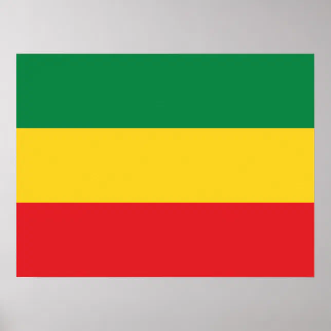 Green, Gold (Yellow) and Red Colors Flag Poster | Zazzle